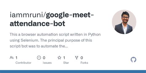 Github Iammruni Google Meet Attendance This A Browser Automation Script Written In Python
