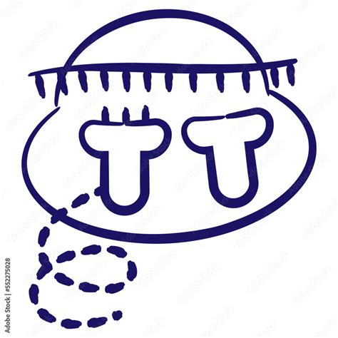 Ribosome During Protein Translation Minimal Vector Icon Drawn With Brush Line Blue Linear