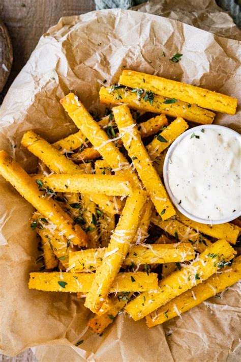 Crispy Baked Polenta Fries Recipe Parmesan Herb Cucina By Elena