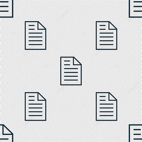 Symbol Of A Text File Icon With An Abstract Seamless Background Of