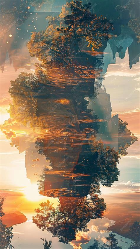 Premium Photo Reality Distortions Fractured Dimensions