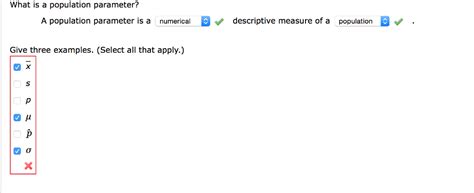 Solved What Is A Population Parameter A Population