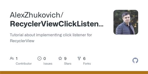 GitHub AlexZhukovich RecyclerViewClickListener Tutorial About Implementing Click Listener For