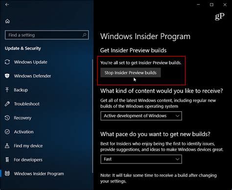 How To Defer Or Skip A Windows 10 Insider Preview Build