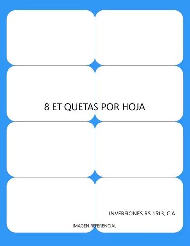 Etiquetas Autoadhesivas Precortadas X Cm En Hoja Carta MercadoLibre