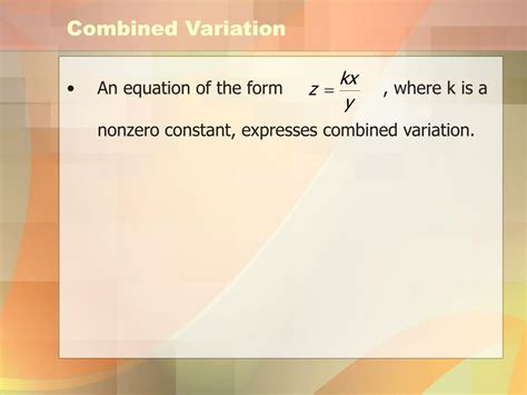 Ppt 12 7 Joint And Combined Variation Warm Up Problems Powerpoint