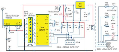 Water Level Indicator Schematic Diagram Circuit Diagram