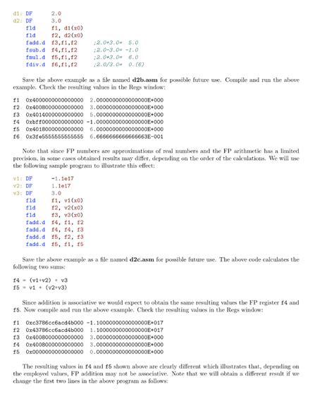 Lab D Integer Multiplication And Division Floating