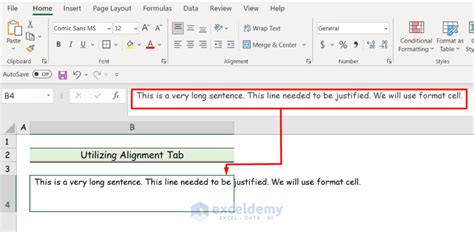 how to justify text in excel 3 easy ways exceldemy