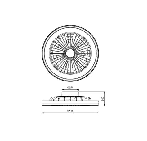 Led Deckenventilator Gamer Big Schwarz Dc Leise 56cm Cct Rgb