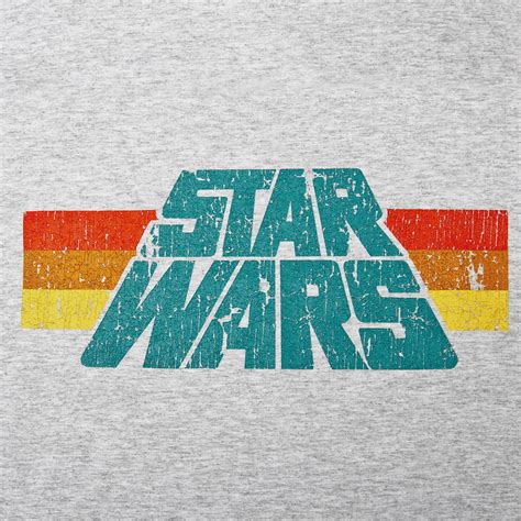 Star Wars Vintage Logo Star Wars Vintage 77 Logo T Shirt Grijs