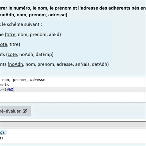 Évaluation De Requêtes Sql Download Scientific Diagram
