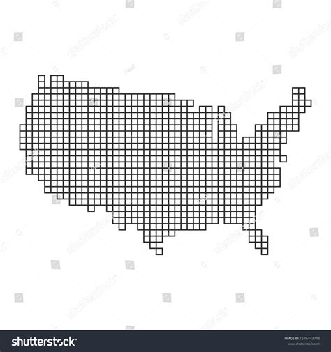 Pixel Art Design Map America Vector Stock Vector Royalty Free Shutterstock