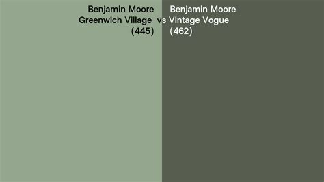 Benjamin Moore Greenwich Village Vs Vintage Vogue Side By Side Comparison