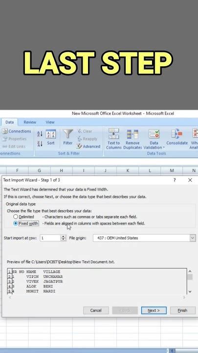 Convert Text File Into Excel Youtube