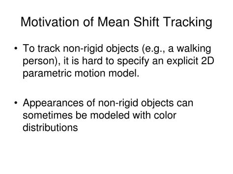 Ppt Csce Computer Vision Mean Shift Object Tracking Jinxiang Chai