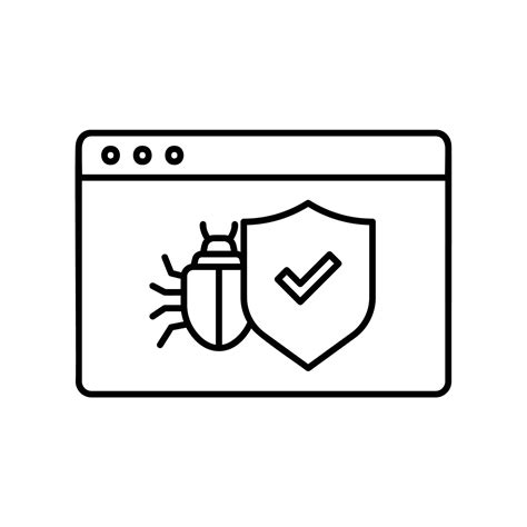 website security icon from bugs malware and computer viruses attack