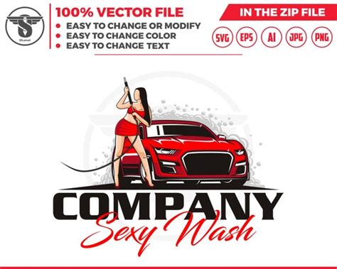 Sexy Wash Logo Car Wash Logo Car Detailing Services Car Etsy