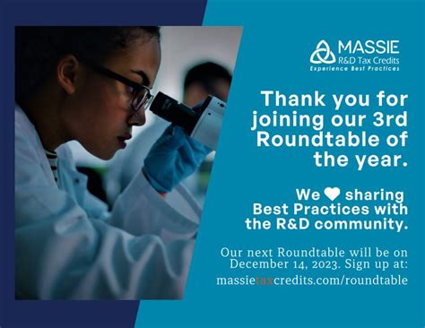 Massie Randd Tax Credits On Linkedin Roundtable Randd Bestpractices