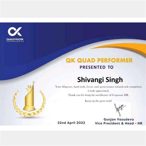 Shivangi Singh On Linkedin Rewardingcareer Recognized Hr Performer