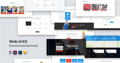 Web Ui Kit Construction Business By Digitalheaps On Envato Elements