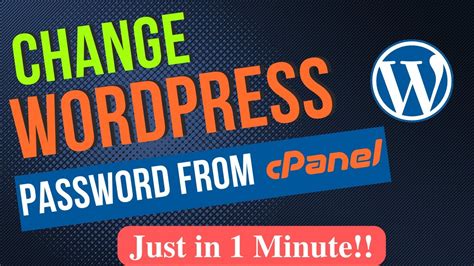How To Change WordPress Password From CPanel Dramatically Fast Way YouTube
