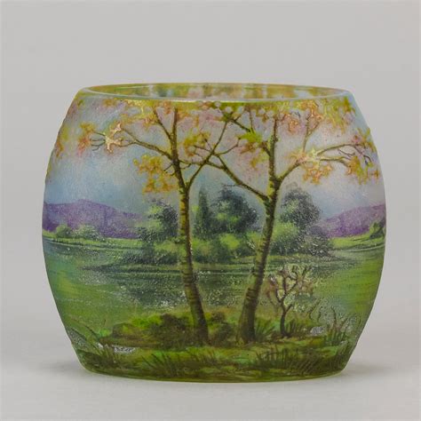 Daum Summer Landscape Vase Art Nouveau Glass Hickmet Fine Arts