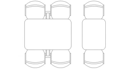 Small Square Shape Table And Chair 2d Drawing In Autocad