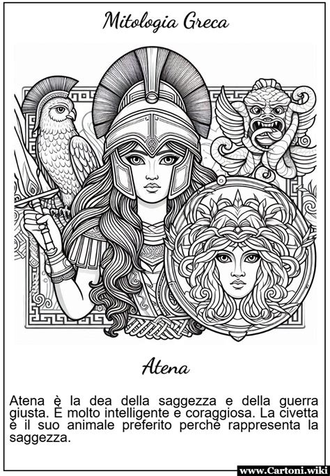 Disegno Da Colorare Di Atena Della Mitologia Greca