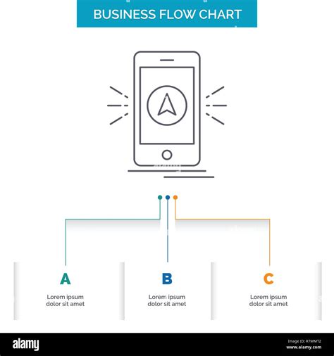 Navigation App Camping Gps Location Business Flow Chart Design With