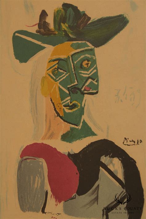 Pablo Picasso Portrait Of Dora Maar Vintage Numbered Lithograph Fine