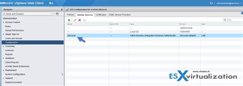 Vcp6 Dcv Objective 1 3 Enable Sso And Active Directory Integration Esx Virtualization