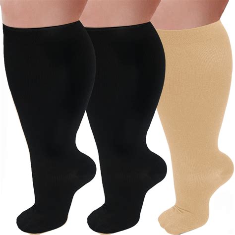 Pairs Plus Size Copper Compression Socks For Women Men Circulation MmHg Better Blood