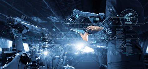 Manager Technical Industrial Engineer Working And Control Robotics With