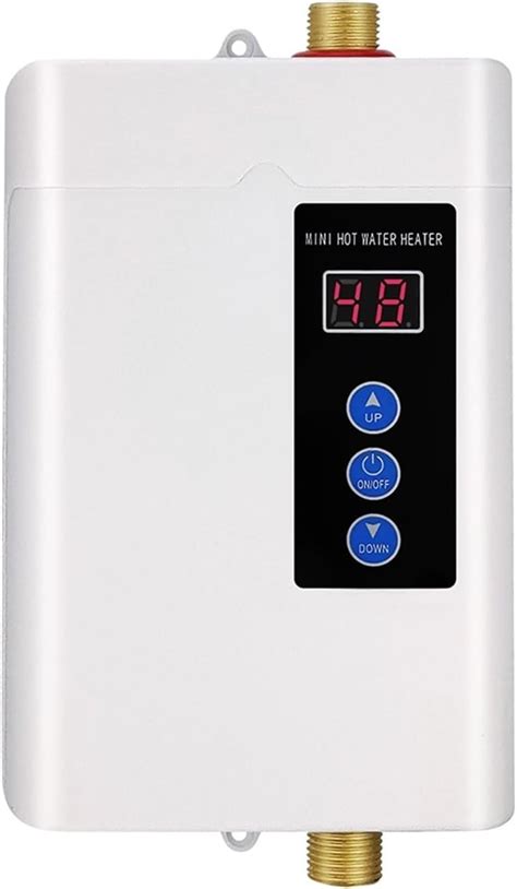 Amazon 湯沸かし器 家庭用ミニ電気給湯器タンクレス瞬間湯沸かし器加熱機給湯器 家庭、キッチン、洗面台に最適 Color