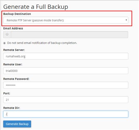 Cara Backup Cpanel Melalui Ftp Secara Mudah Rumahweb
