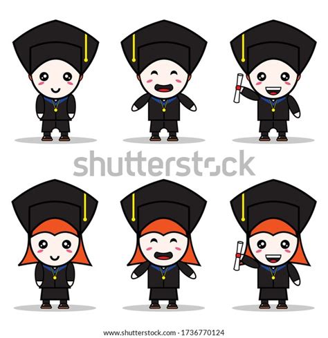 Vector Design Graduation Mascot Celebration Schools Stock Vector