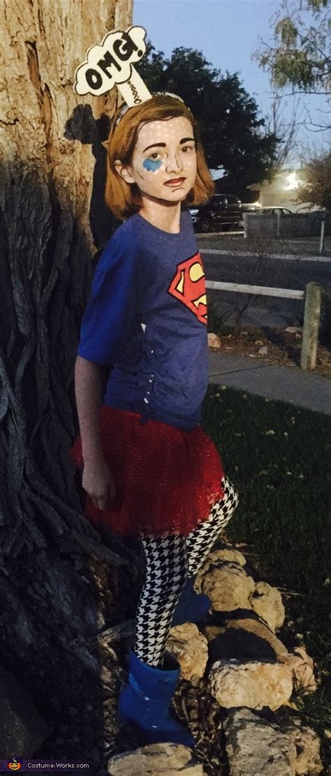 Comic Girl Costume No Sew Diy Costumes