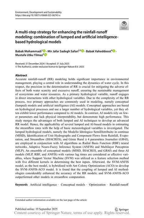 A Multi Step Strategy For Enhancing The Rainfall Runoff Modeling Combination Of Lumped And