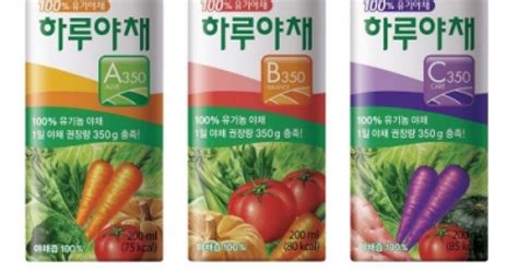 한국야쿠르트 하루야채 A350 B350 C350 출시