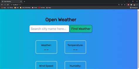 Making Weather App Using Tailwind Css Using In
