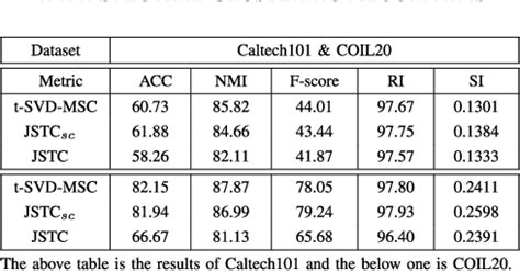 Table I From One Step Multiview Subspace Segmentation Via Joint Skinny