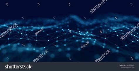 Structure Network Connection Points Lines Data Stock Illustration