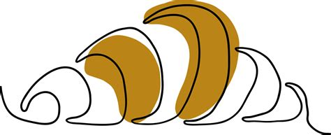 Simplicidad Croissant Pan Dibujo De Línea Continua A Mano Alzada
