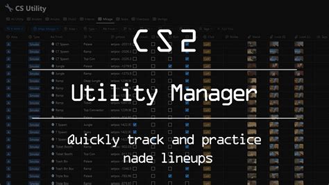 Cs2 Utility Manager Quickly Learn Nade Lineups Youtube