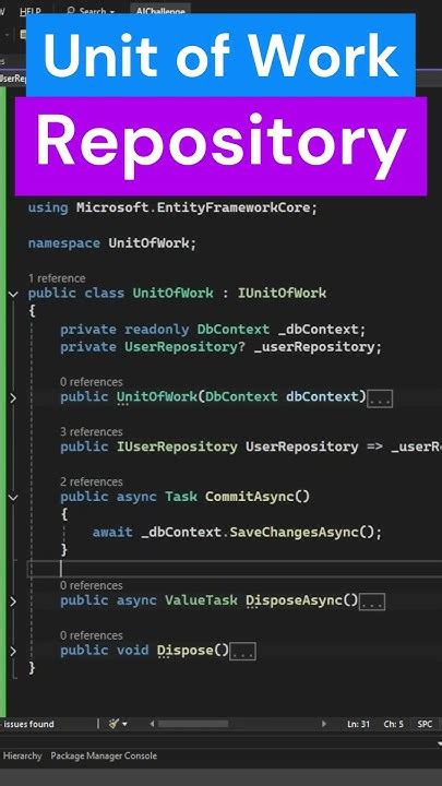 Entity Framework Unit Of Work Repository Pattern Entityframework Youtube