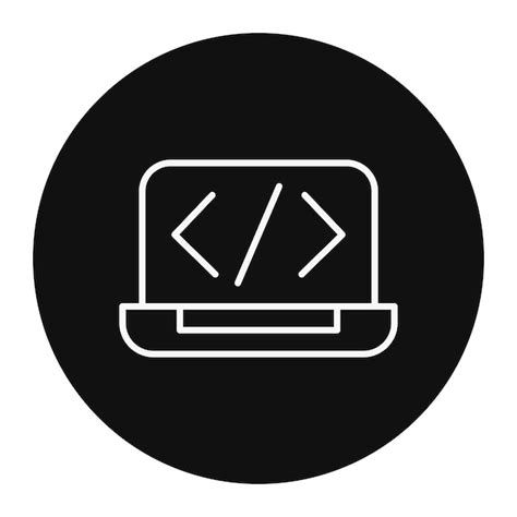 Premium Vector Laptop Coding Vector Illustration