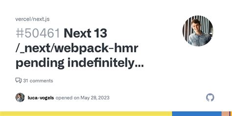 Next 13 Nextwebpack Hmr Pending Indefinitely With Custom Server