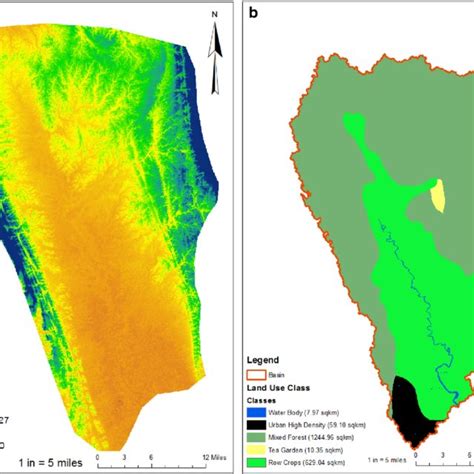 A Srtm Dem And B Land Cover Data Download High Resolution Scientific