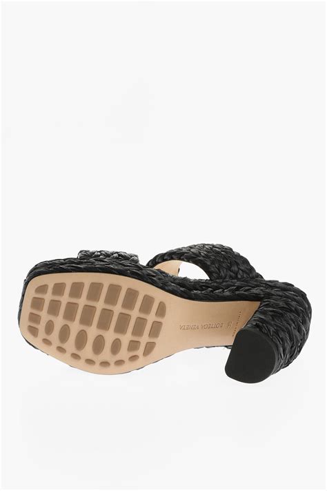 Bottega Veneta Braided Raffia Sandals 12 Cm Women Glamood Outlet